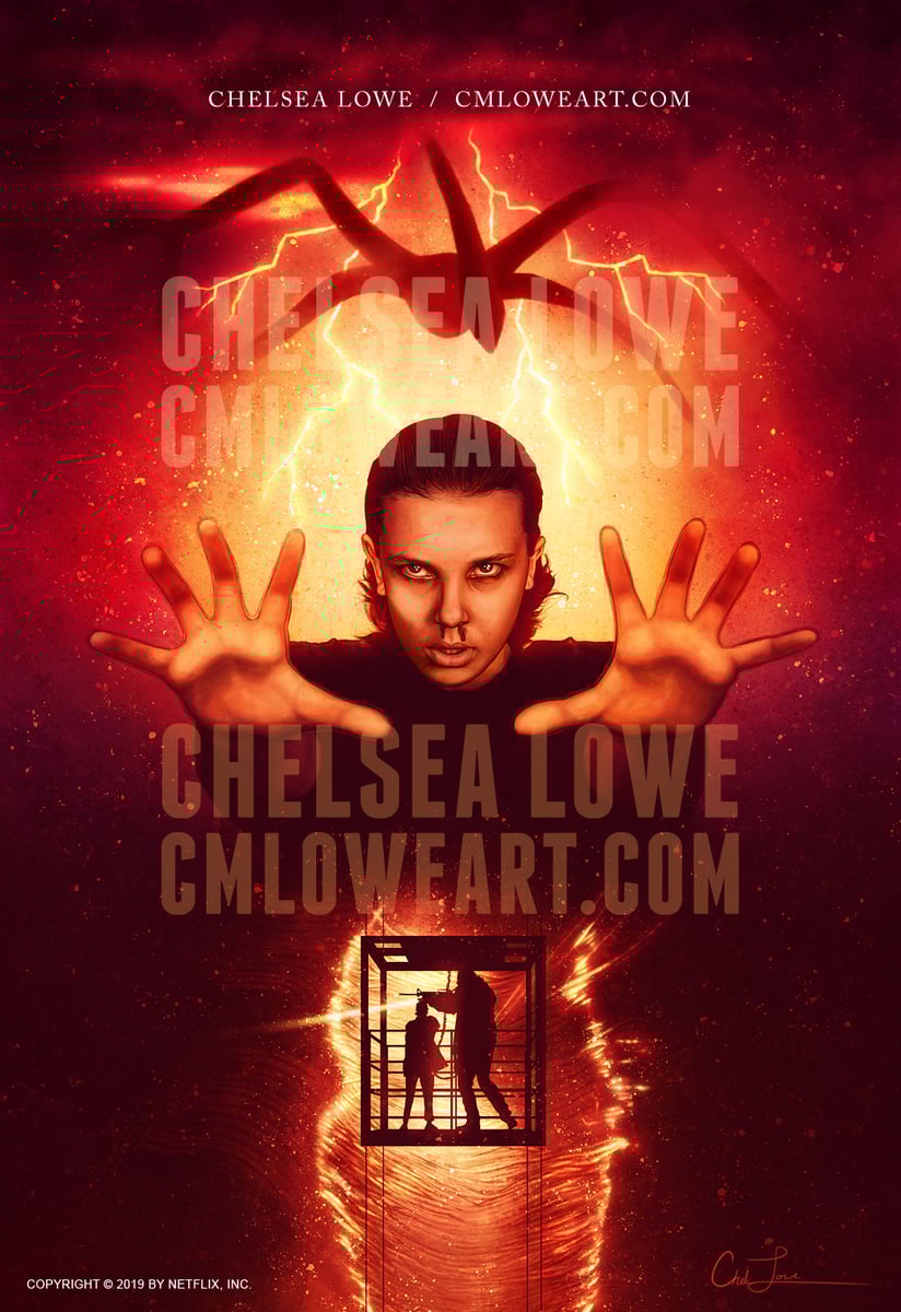 18x24 - Stranger Things | Chelsea Lowe Illustration