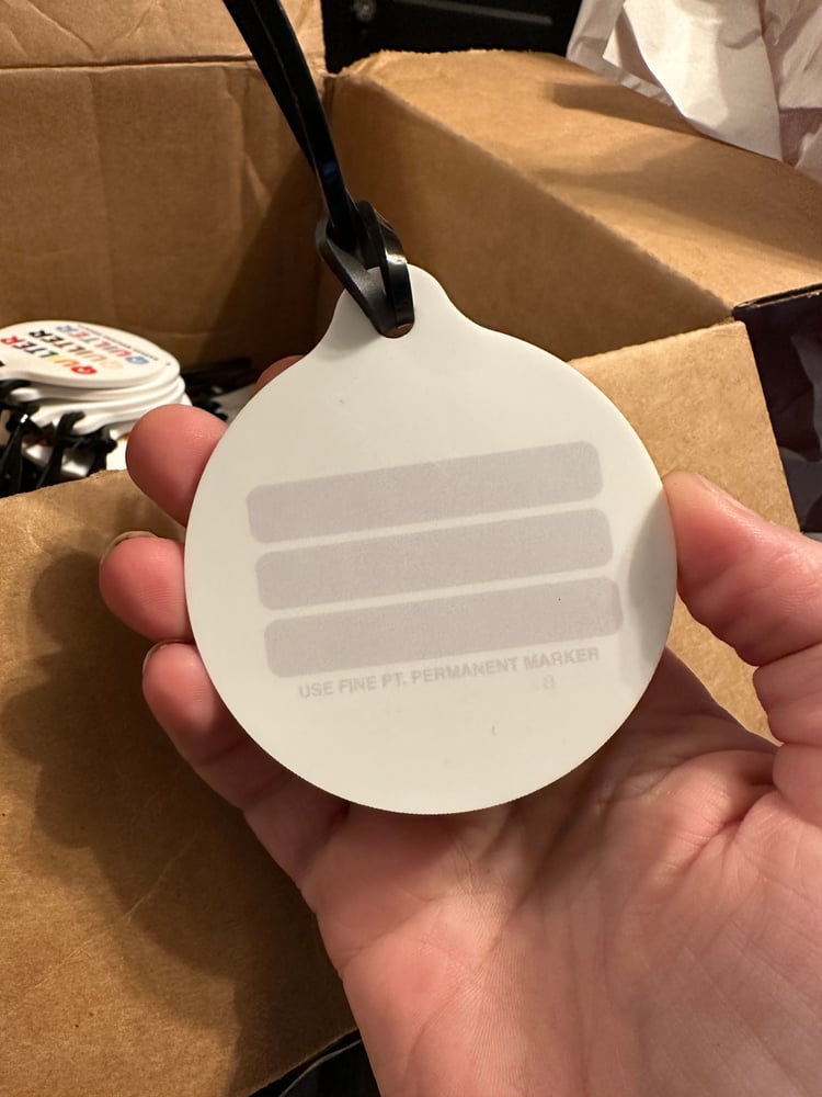 BadAss Quilters Shop — Triple Pride Luggage Tags - 3 inch