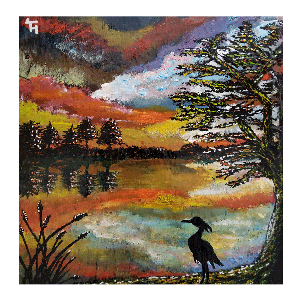 A Moment to Reflect Greeting Card | Tile Art By Tracey