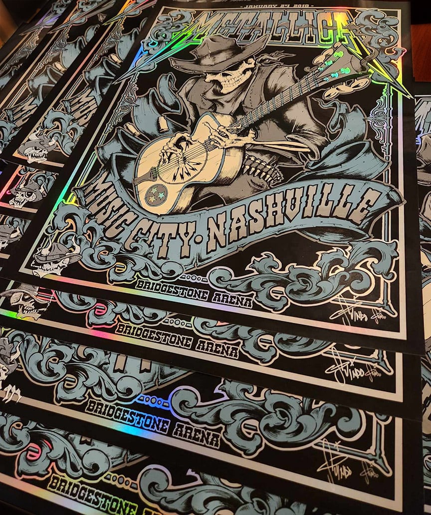 SQUINDO — 5 YEAR ANNIVERSARY NASHVILLE FOIL POSTER