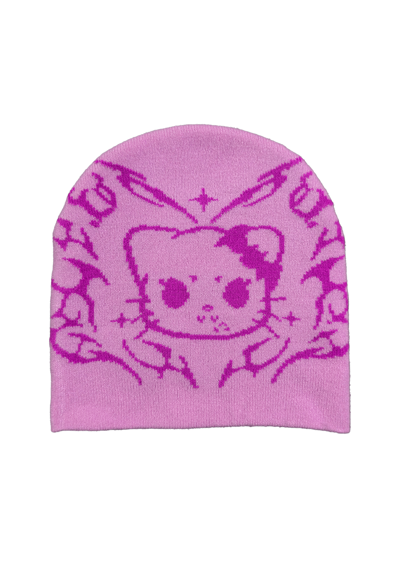 Pink Vamp Kitty Beanie | Unholyclothings