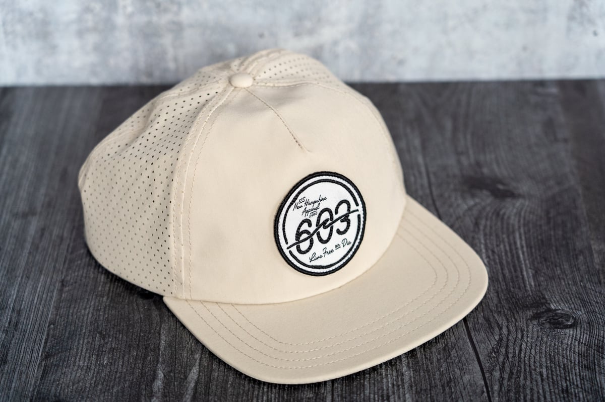 603 Wave Logo Hat - Tan | New Hampshire Apparel
