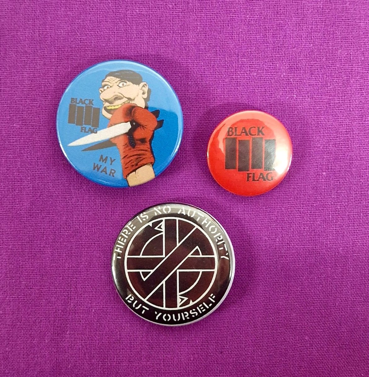 Black Flag / Crass badges (individual or pack) | naughtydogs