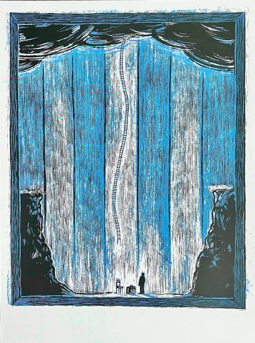 Entrance/Exit Blue edition | Ground Up Press: Artwork by Dan Grzeca