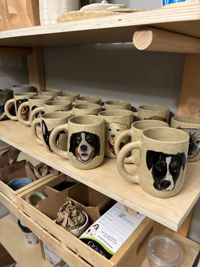 custom pet portait mugs | riot ceramics