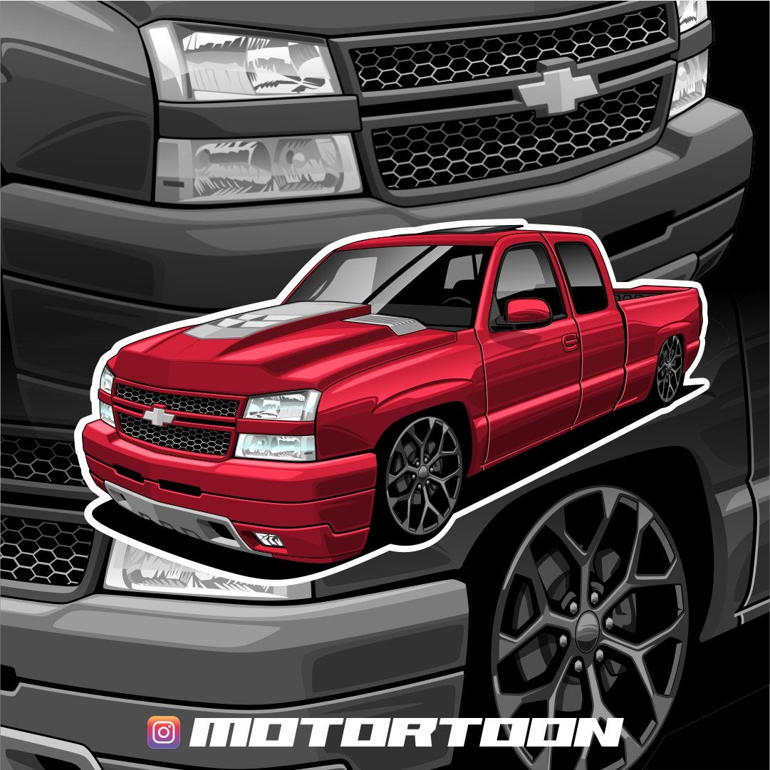 Ext Cab Silverado Sticker | Jerry Tweek Merch