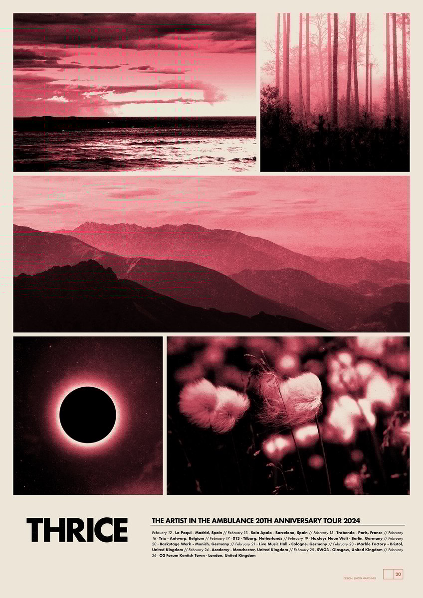 Simon Marchner — Thrice | European Tour 2024 Screenprint