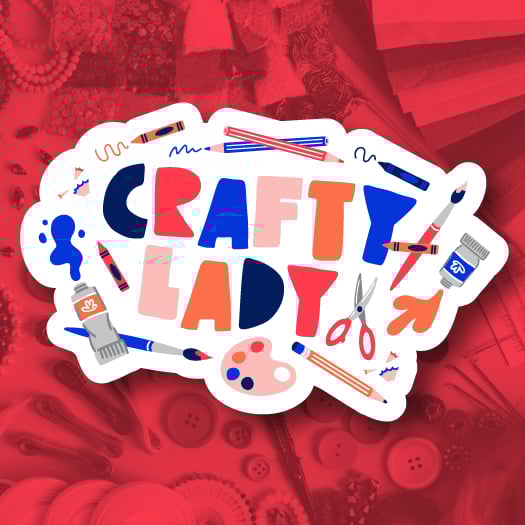 Crafty Lady STICKER | Black Sheep Studio