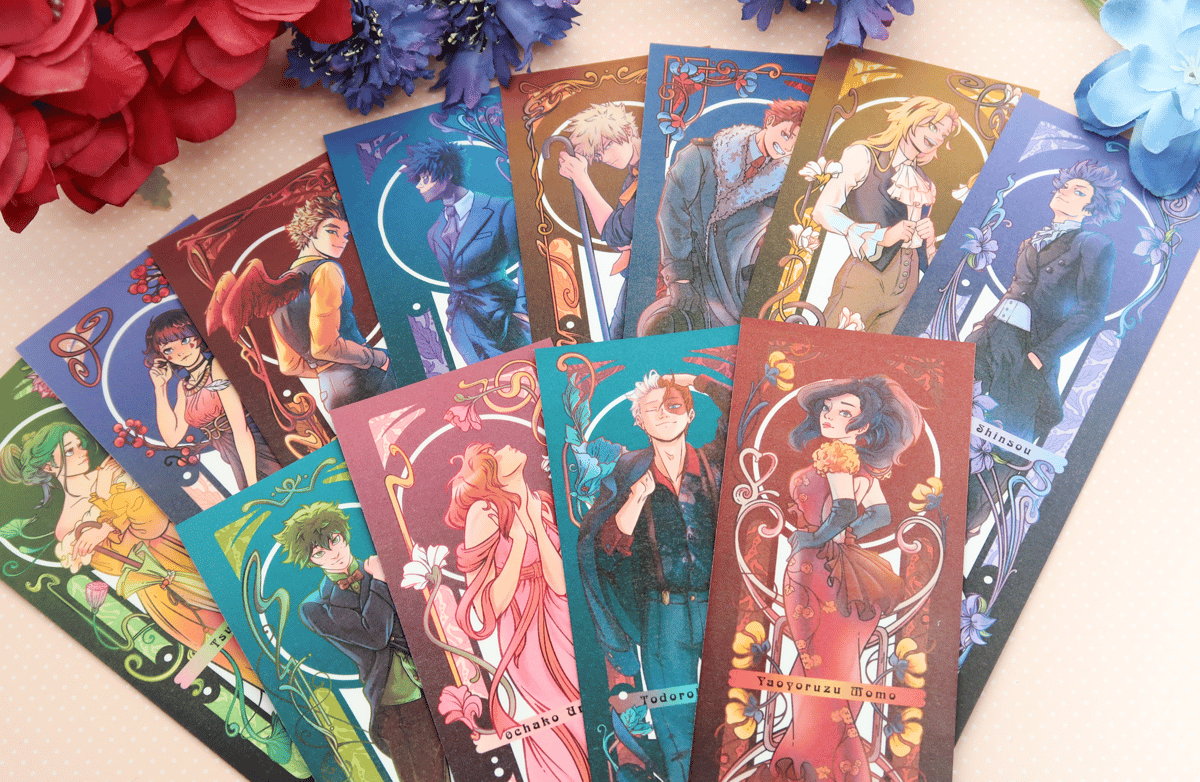 MHA Art Nouveau Bookmarks | ssuupernova