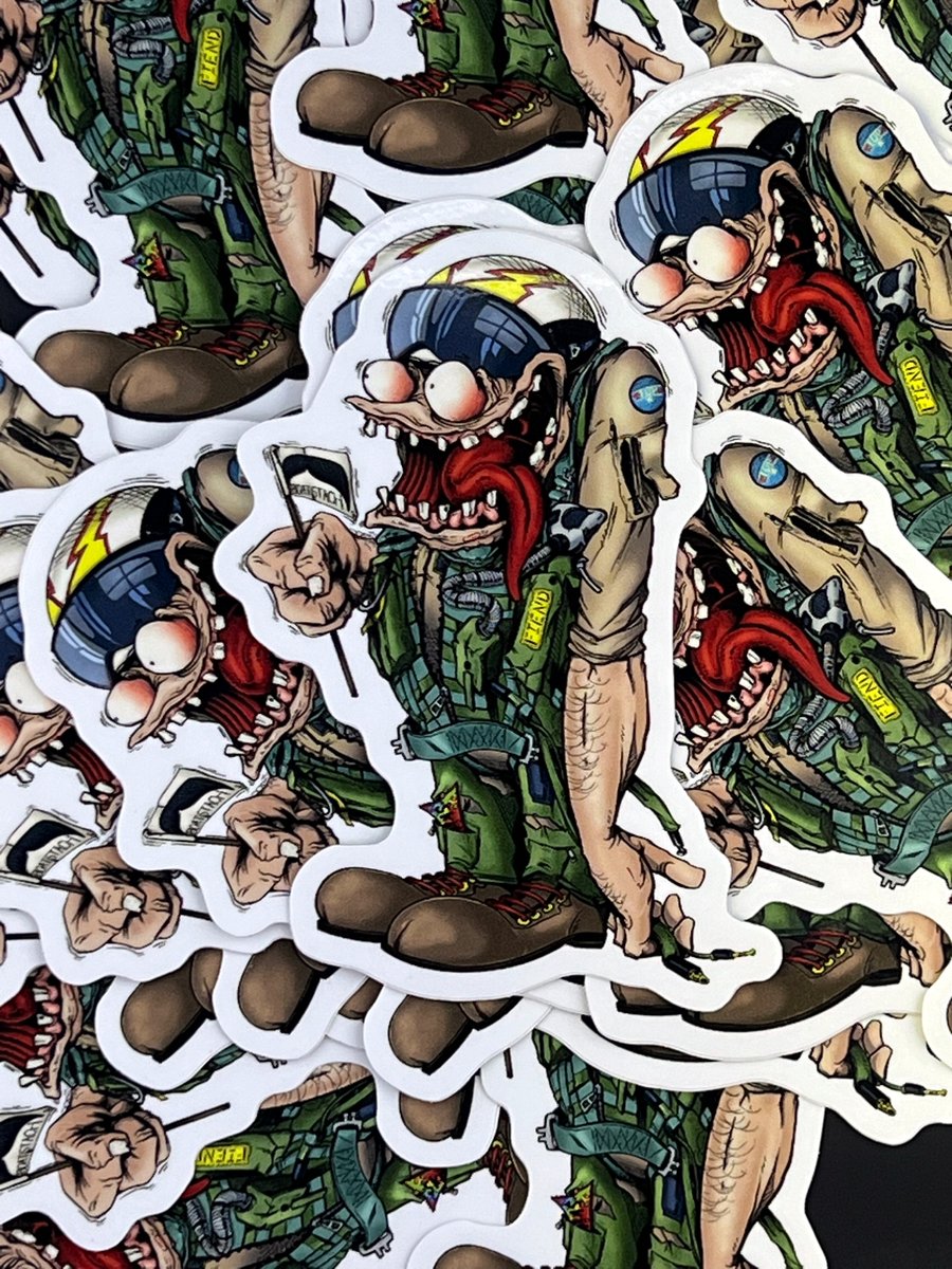 Pilot Fiend Sticker | Airman Timmy