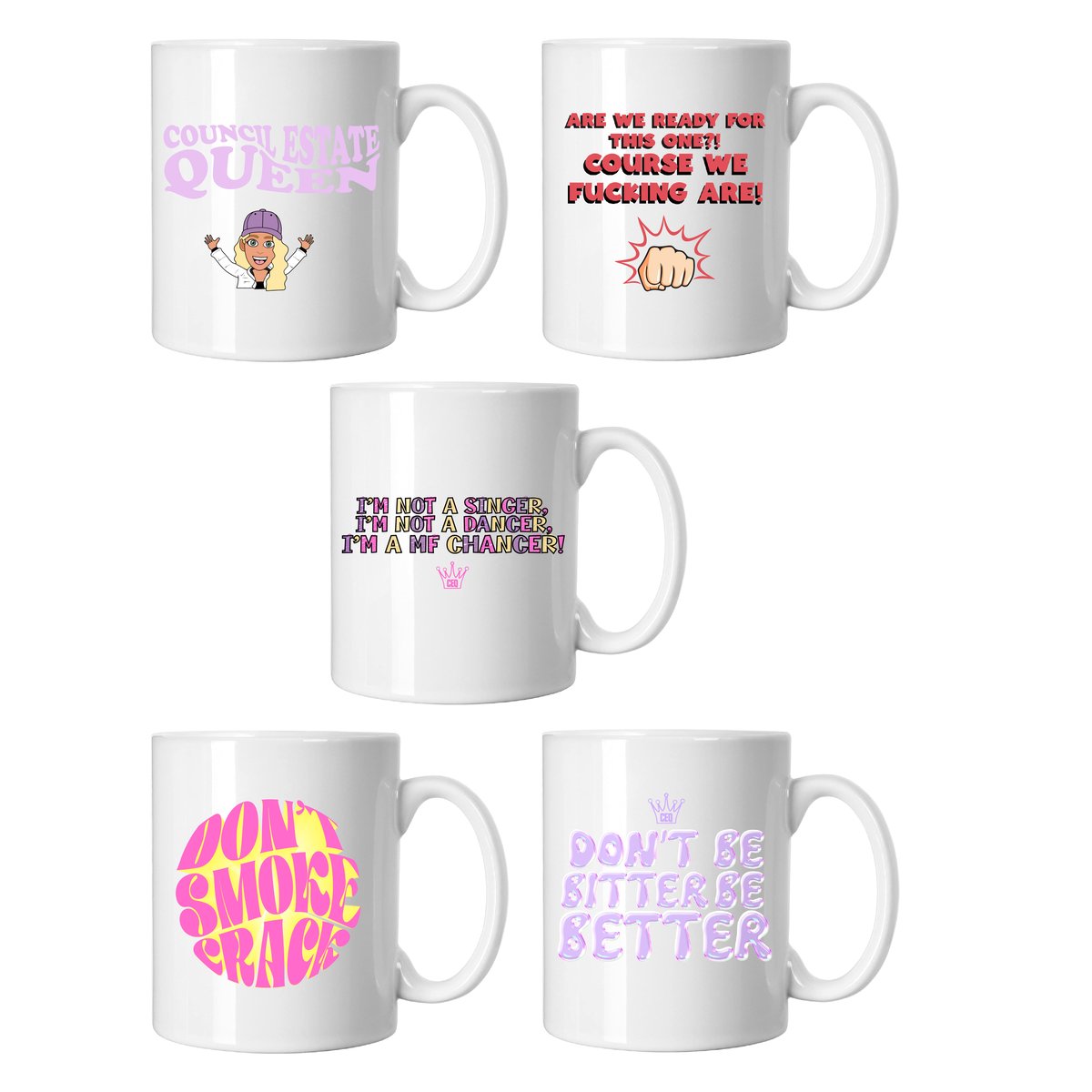 COUNCIL ESTATE QUEEN MUGS | councilestatequeen