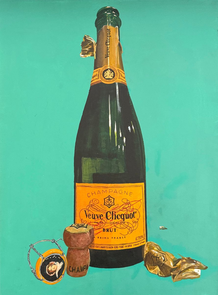 Large Veuve Bottle Print | Stephen Ridgway