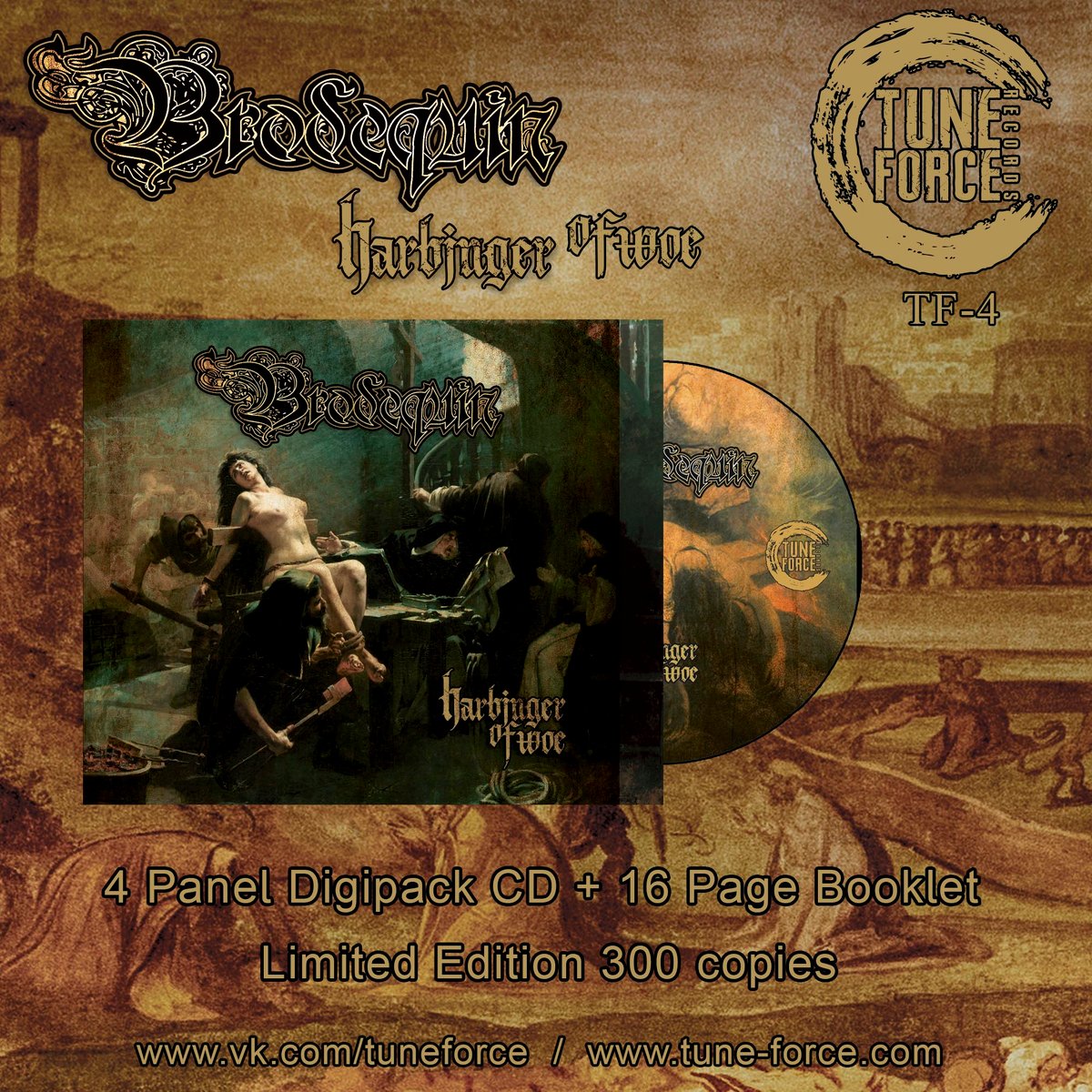 COYOTE RECORDS — BRODEQUIN Harbinger Of Woe Digipack CD/TAPE