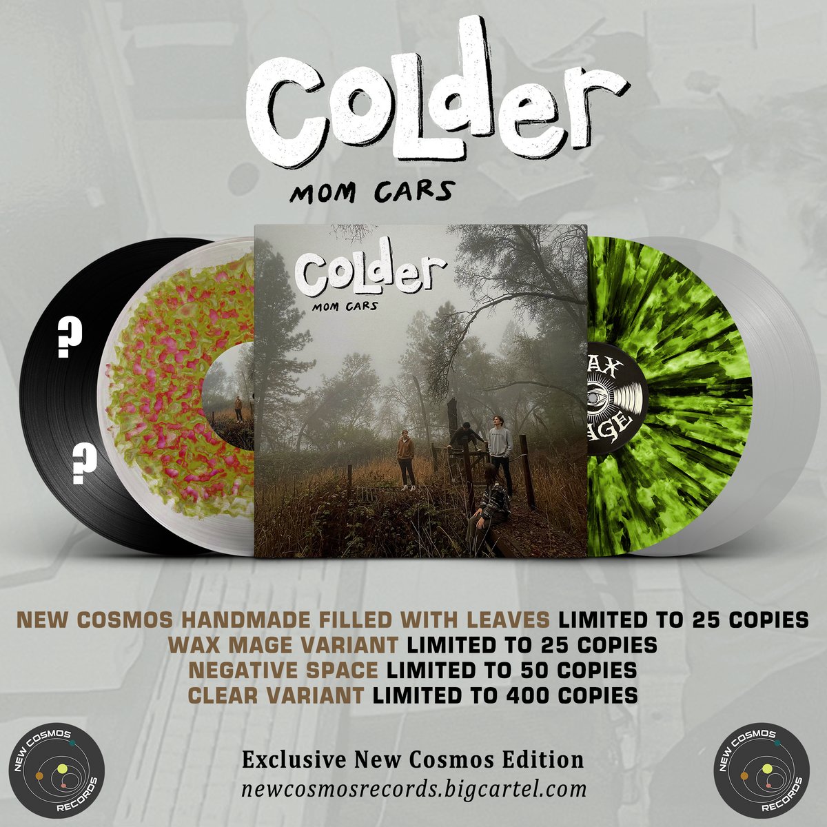 Colder - Mom Cars Vinyl | New Cosmos Records