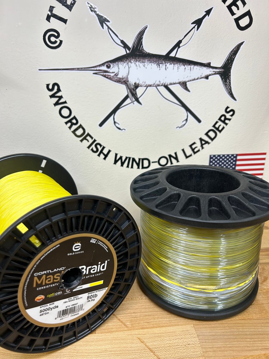 LP Swordfish Buoy Spool - Cortland Master Braid (Yellow) | Team Unleashed