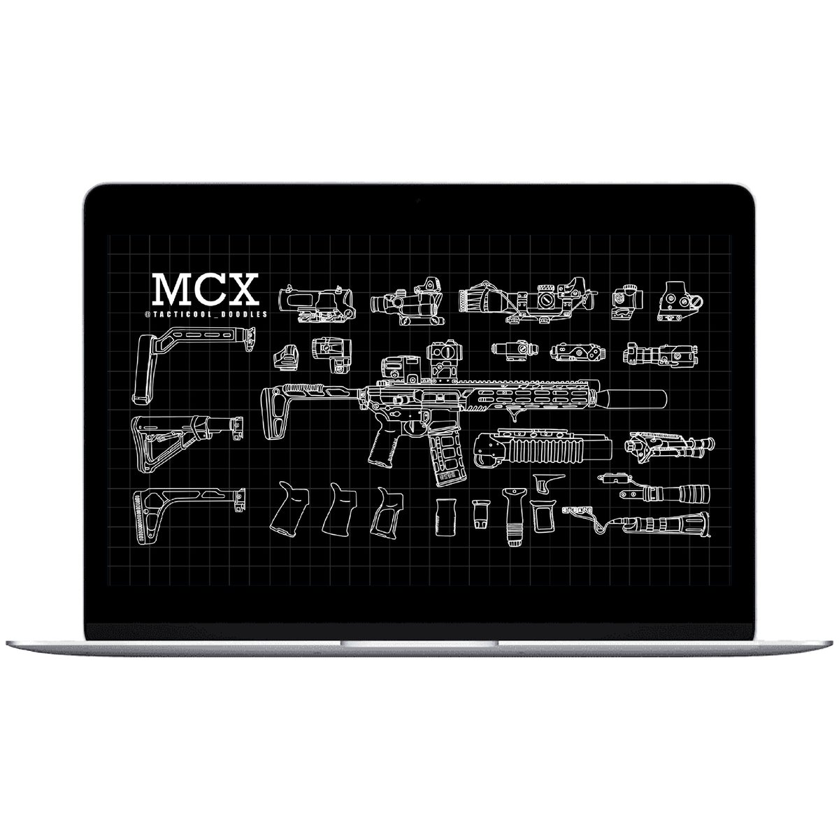 MCX BLACK BLUEPRINT DESKTOP WALLPAPER | TACTICOOLDOODLES