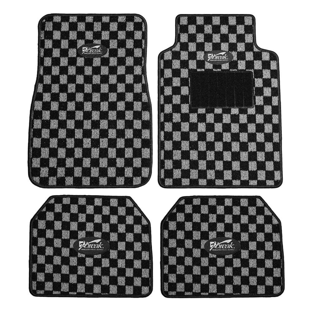Light Grey Checker Floor Mats | Joybreak