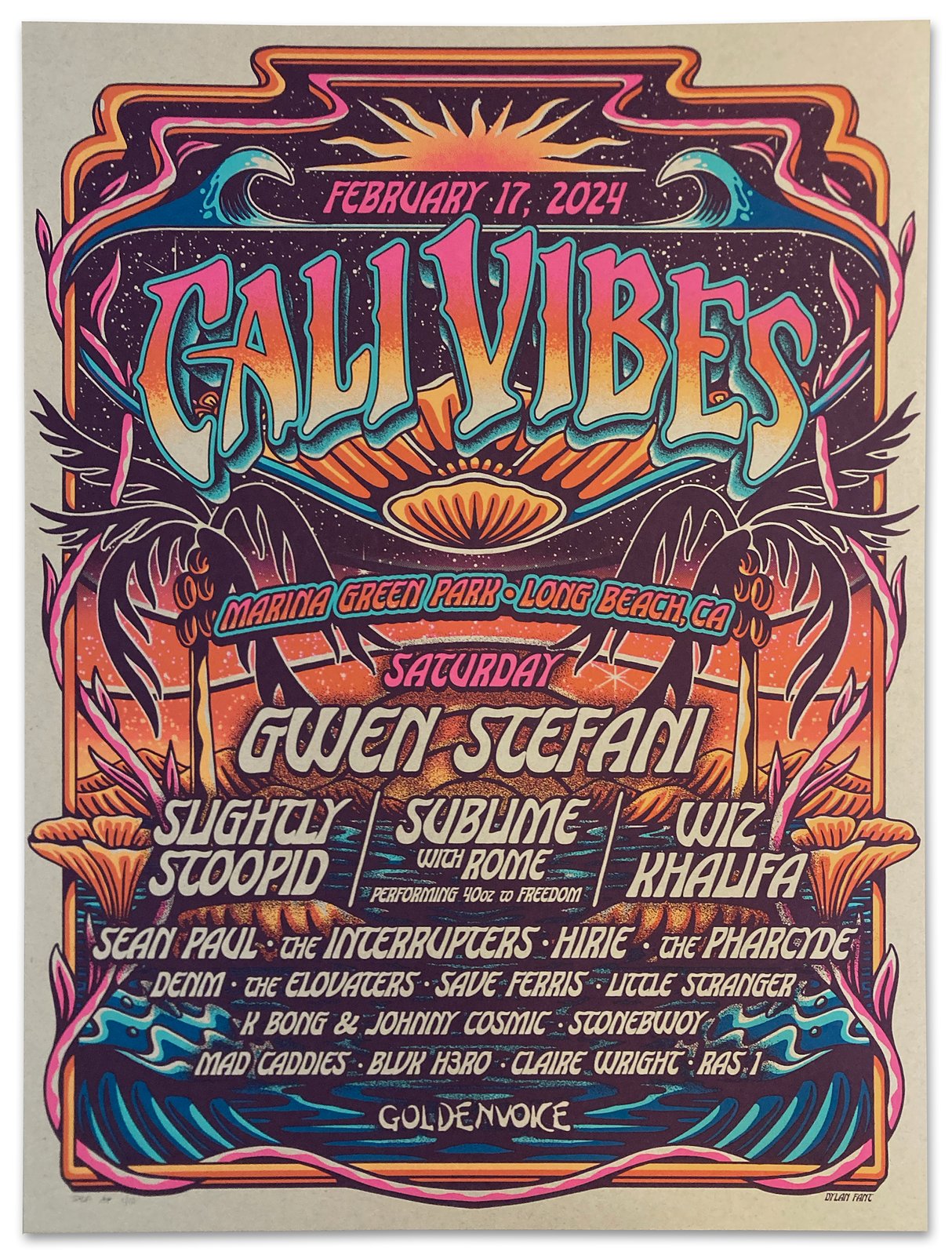 Cali Vibes 2024 Poster *Hemp Paper* | Dylan Fant