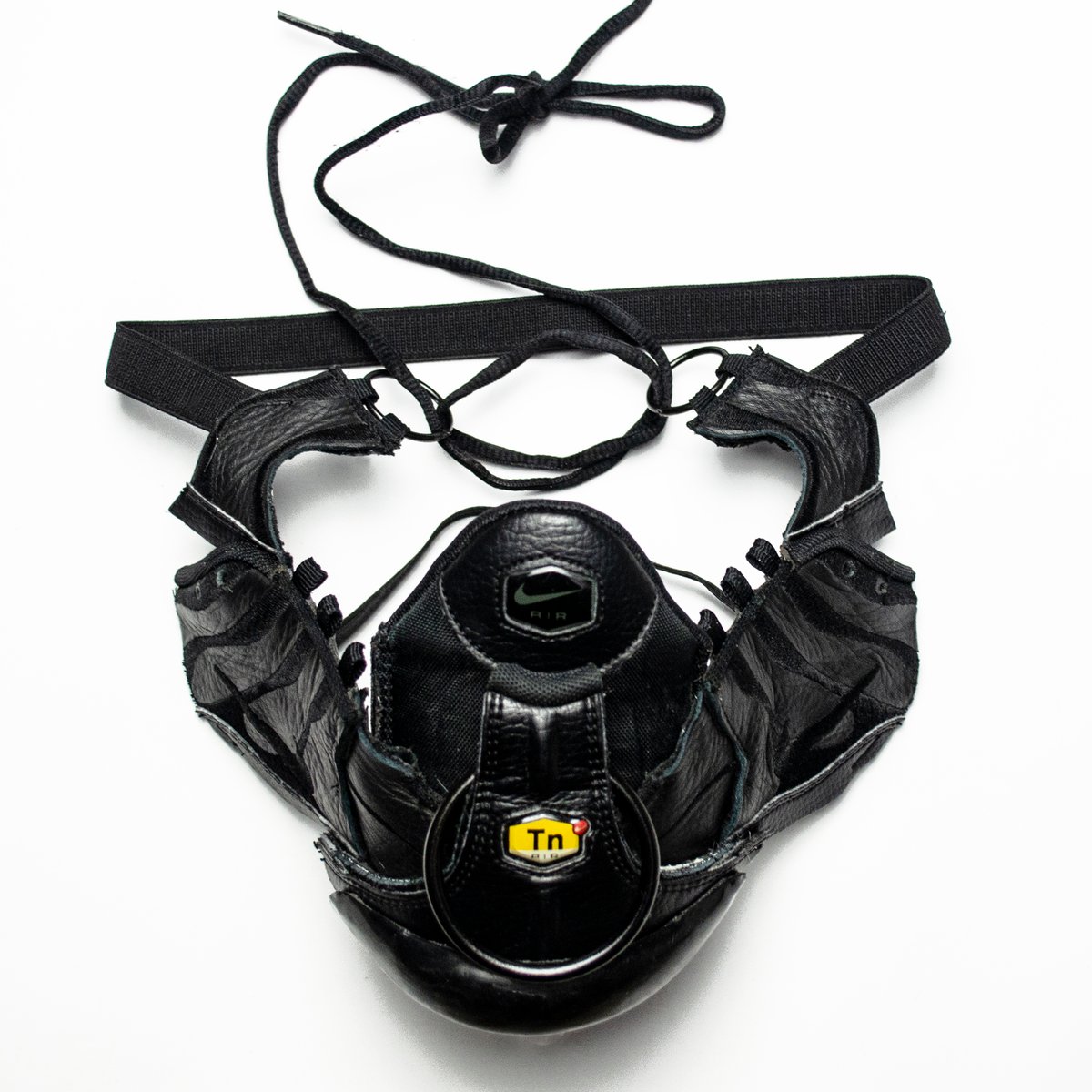 LEATHER RING MASK / SNEAKER MASK / FULL BLACK | ALBINOHECTOR