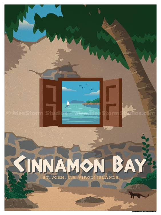 IdeaStorm Studio Store — Cinnamon Bay Ruins Poster
