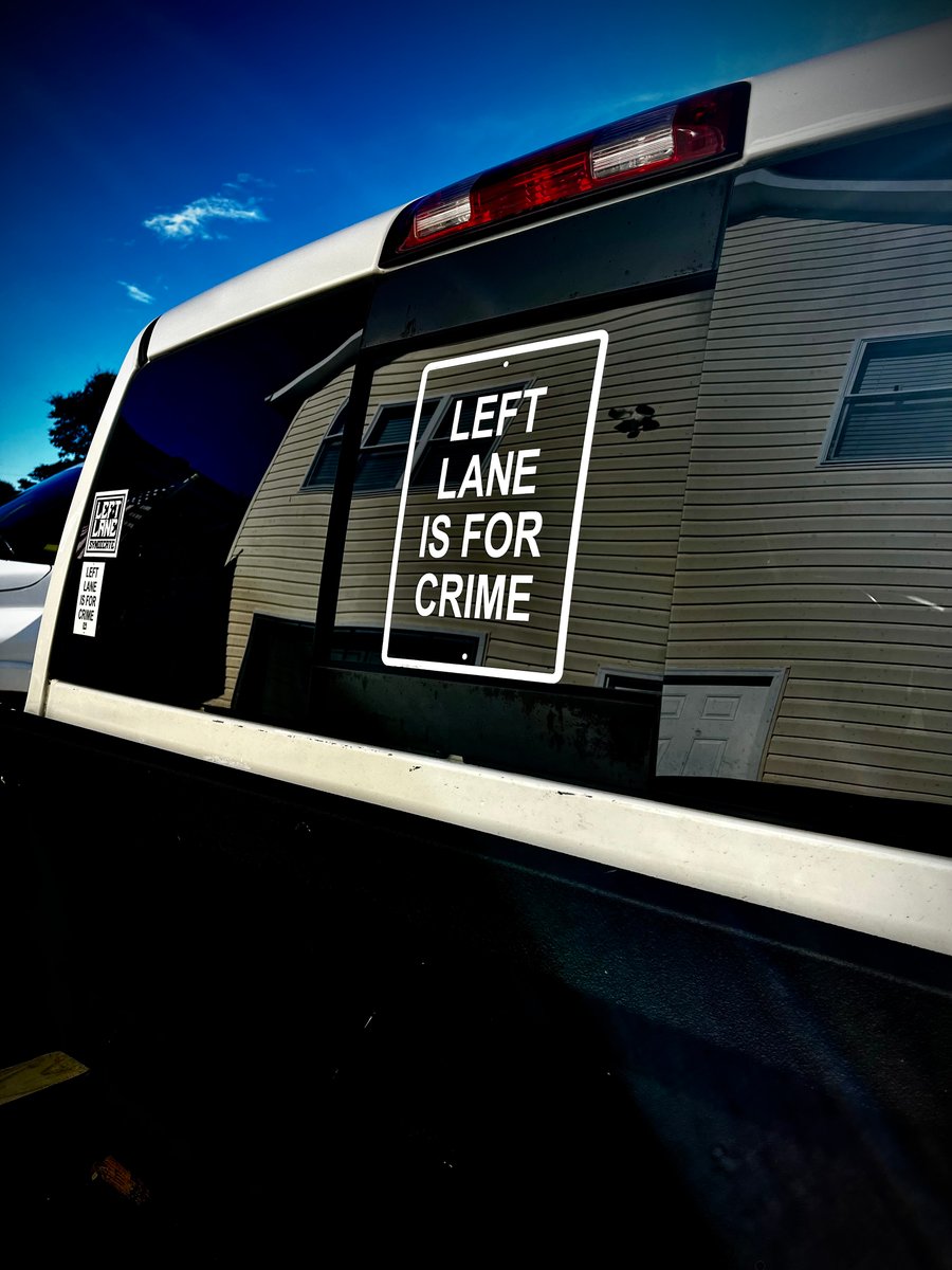Left Lane Is For Crime Window Decals | Left Lane Syndicate