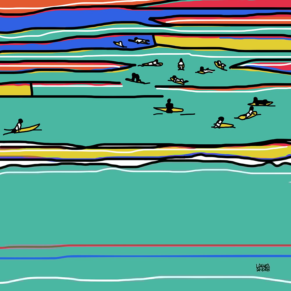 'Cottesloe Beach' - Original 1/1 beach inspired abstract art | Laura ...