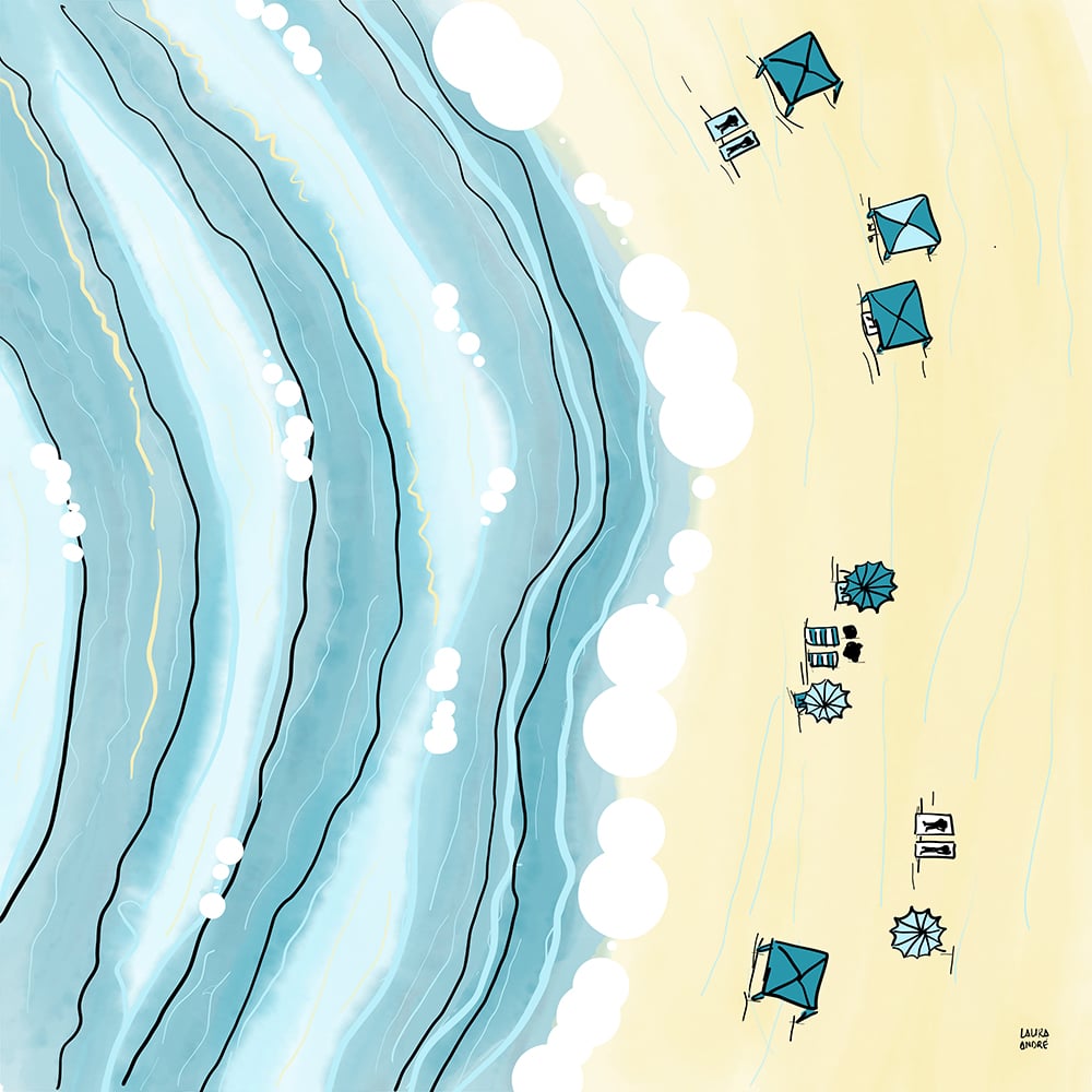 'Summer in Perth' - 1/1 original digital drawing | Laura Andre Abstracts