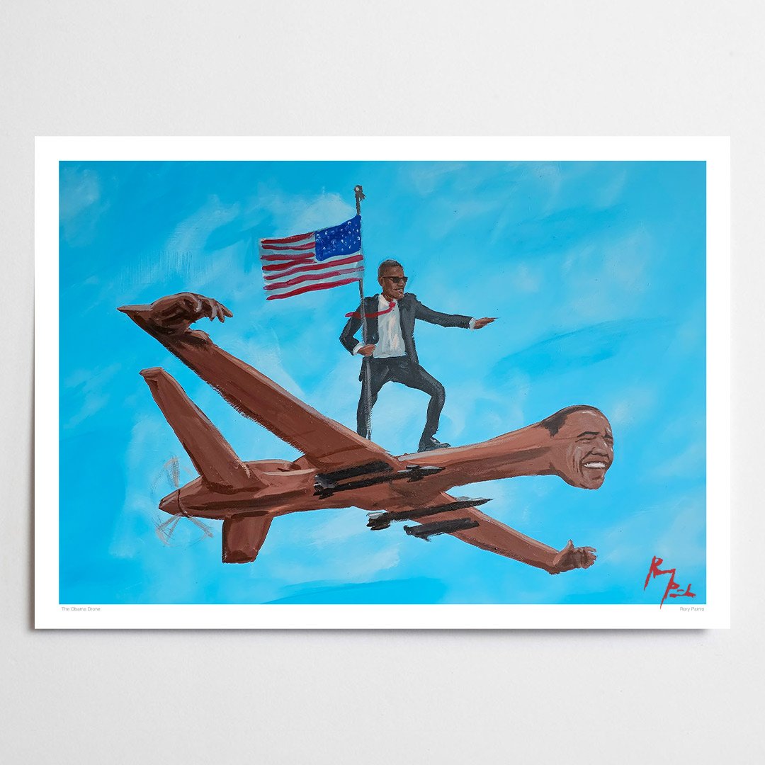 Obama Drone signed print | Rory Paints
