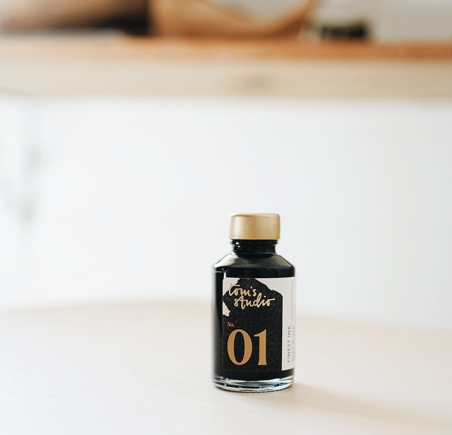 Tom's Studio - Fountain Pen Ink - Deep Black | Cathy Penton Atelier