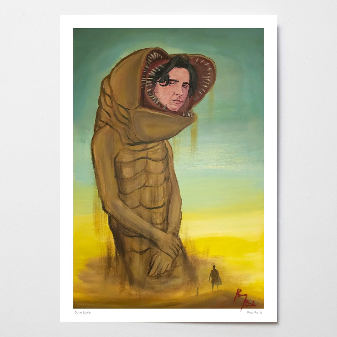 Paul The Sandworm signed print | Rory Paints