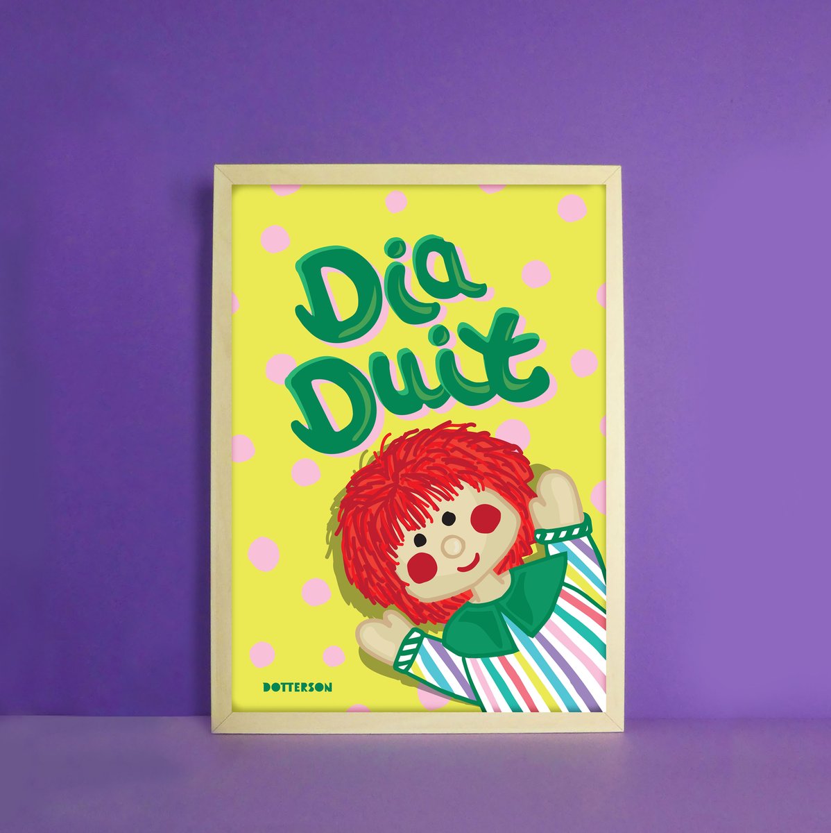 'Dia Duit' A4 Print | Dotterson