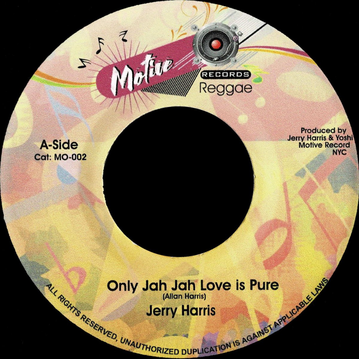 Jerry Harris - Only Jah Jah Love is Pure 7" (Motive) | DKR