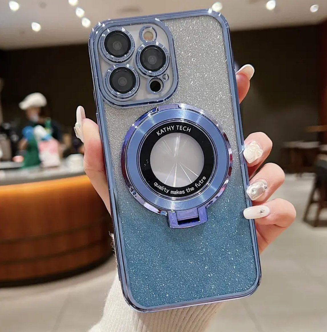 Magnetic Blue Gradient Phone Case | Yanku's Care