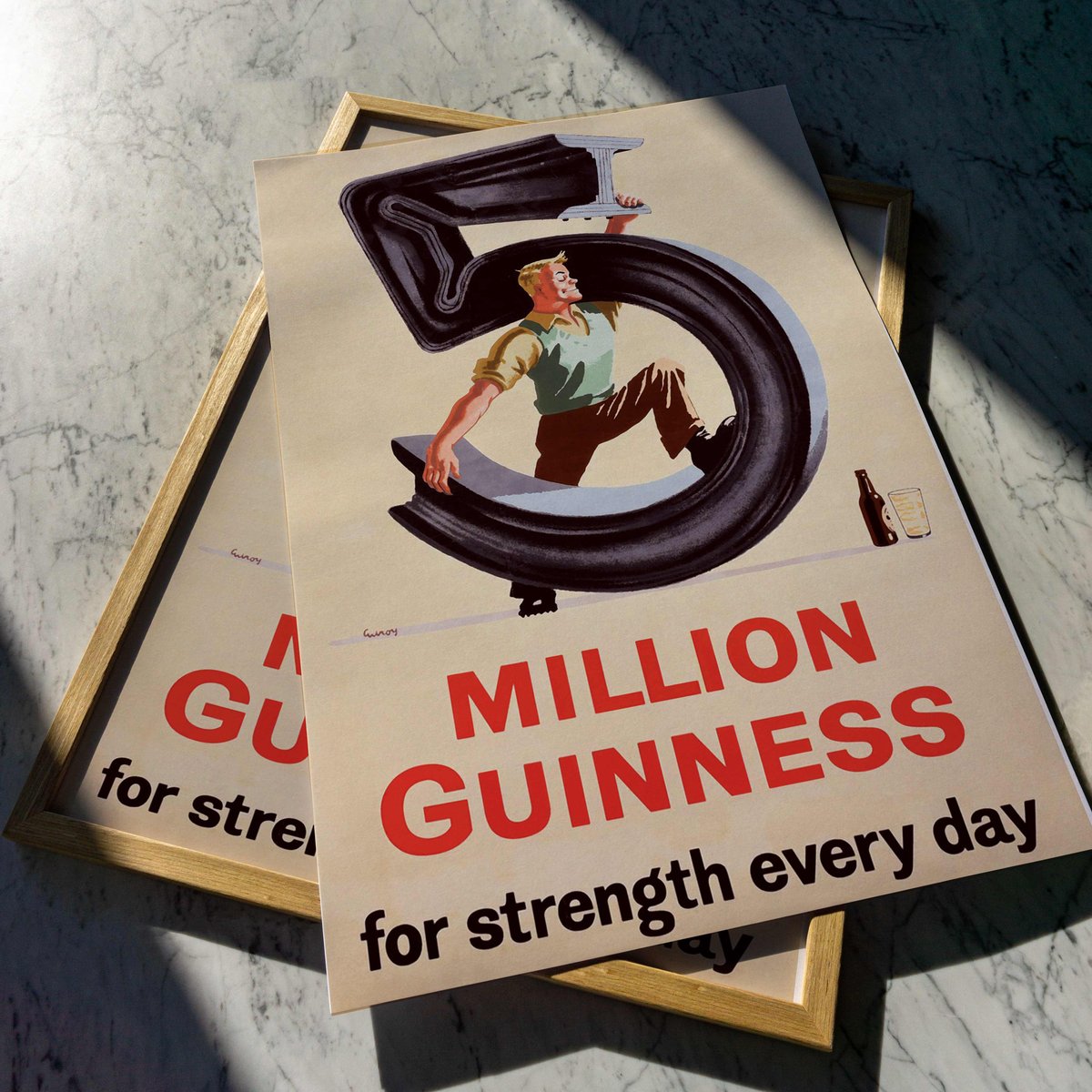 5 Million Guinness | John Gilroy - 1940 | Drink Cocktail Poster ...