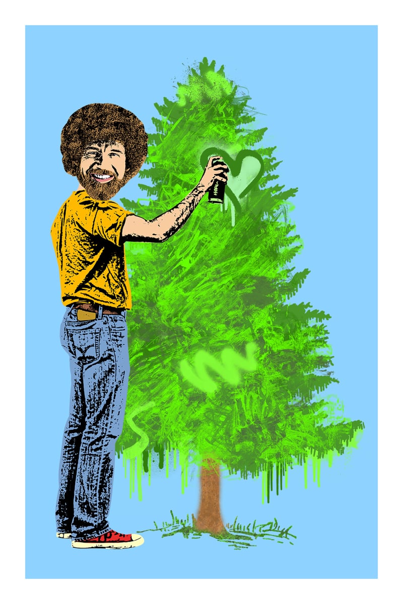 Bob Ross Postcard | Dellarious