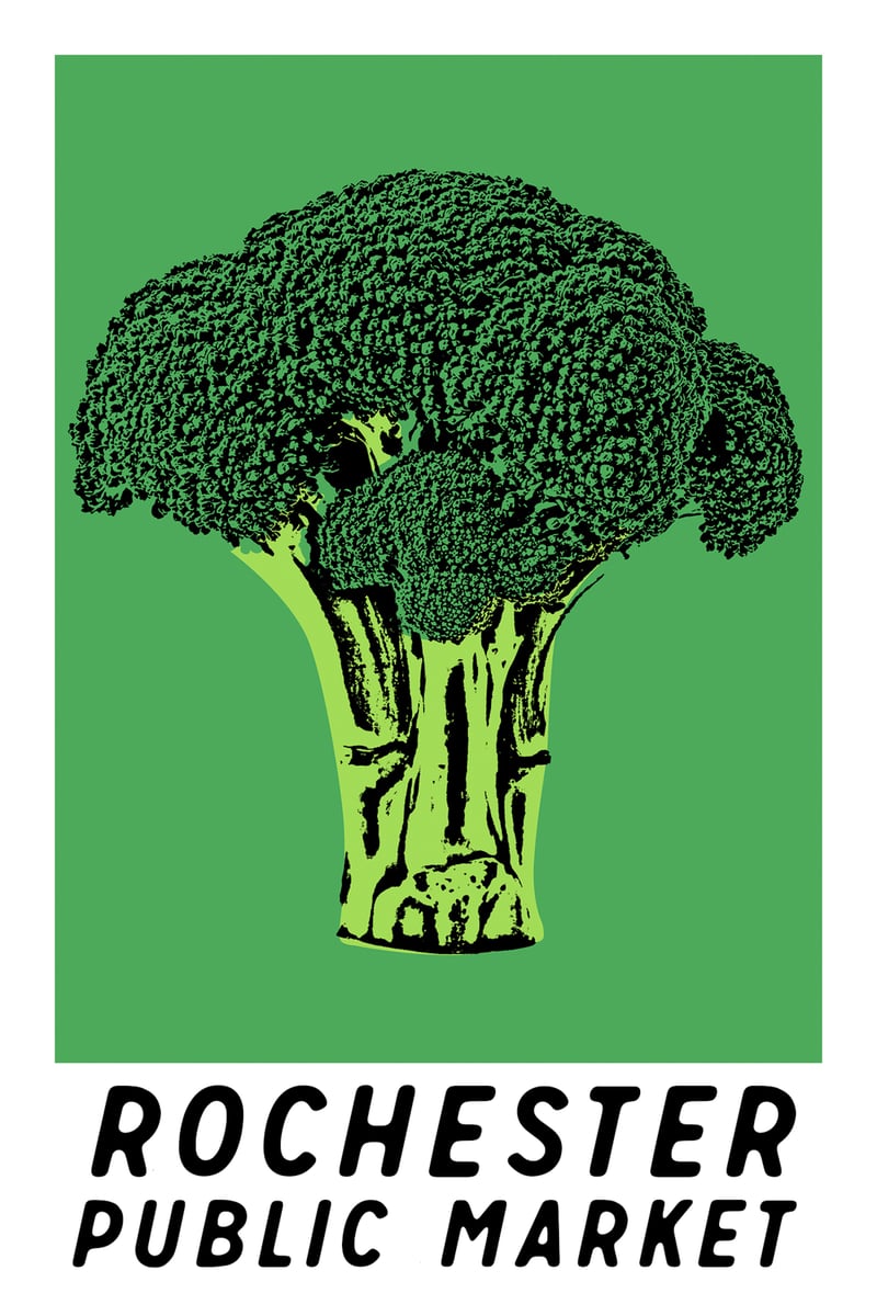 Rochester Public Market Broccoli Postcard | Dellarious