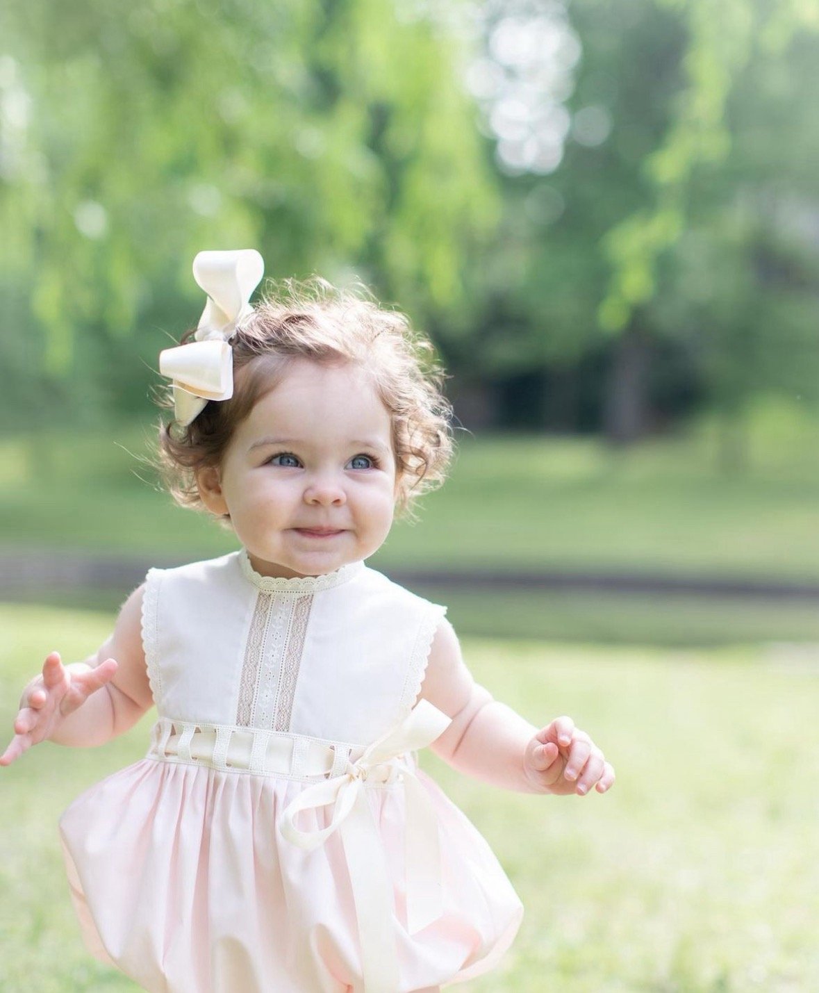 Ecru & Ballet Pink Primrose Collection | Elizabeth Layne Heirloom