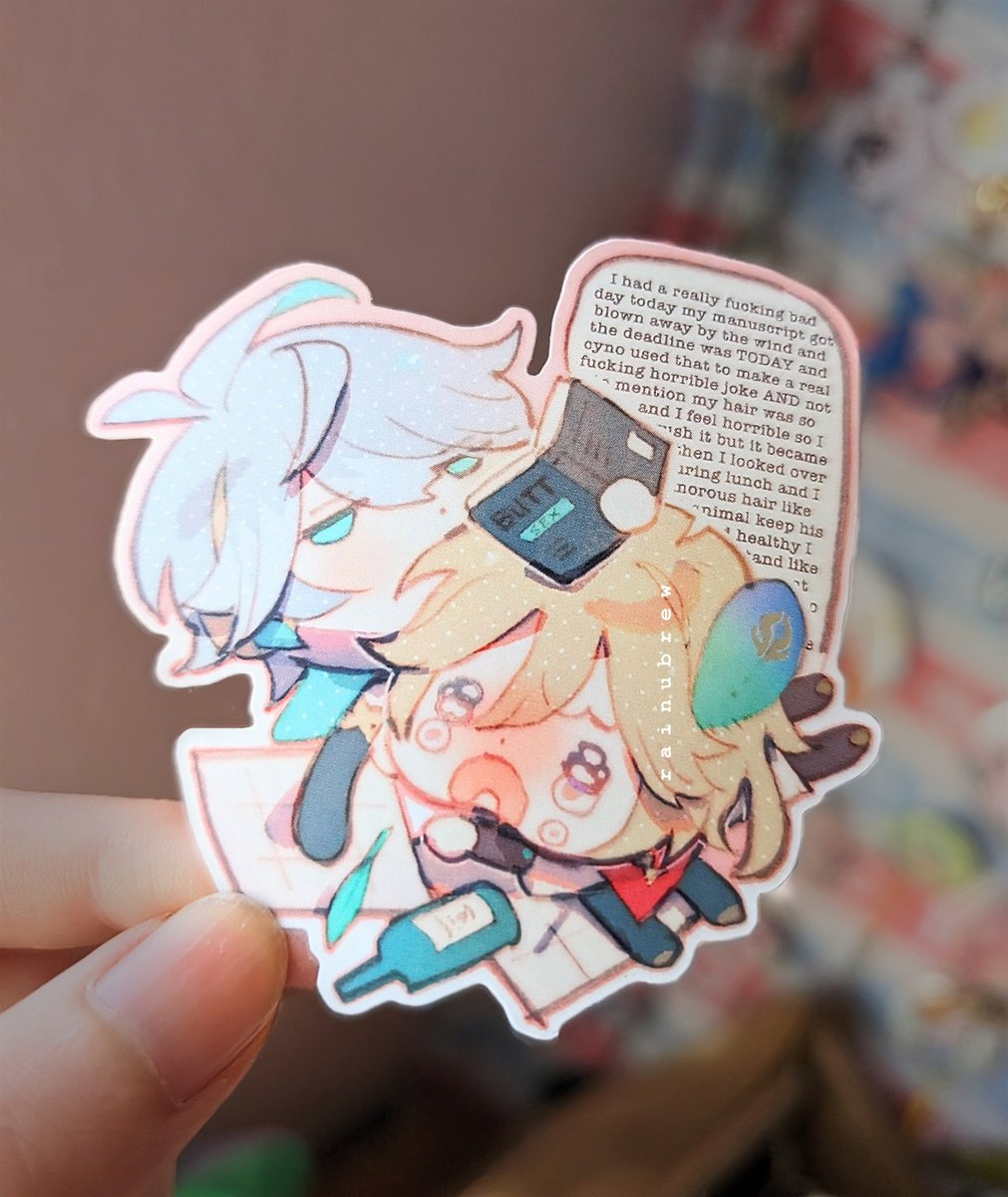 Alhaitham Kaveh [Genshin Impact] 3 inch Holographic Sticker | rainubrew