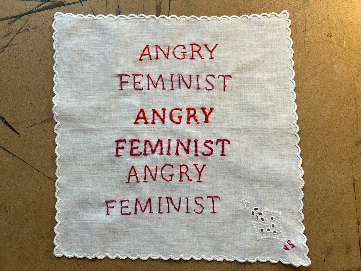 Angry Feminist - original embroidery | VivienneStrauss