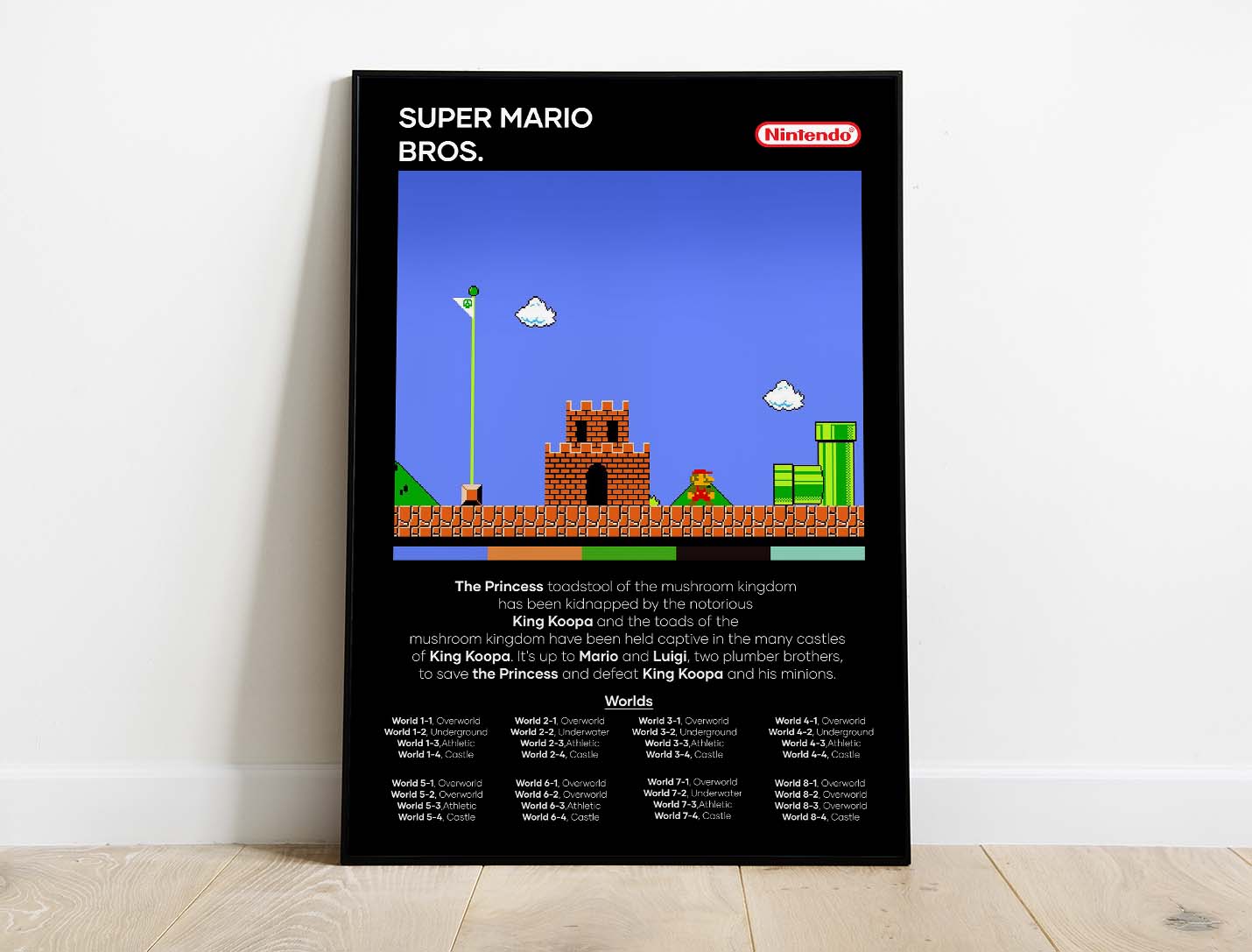 Super Mario Bros - NES Retro Game Poster | Architeg Prints