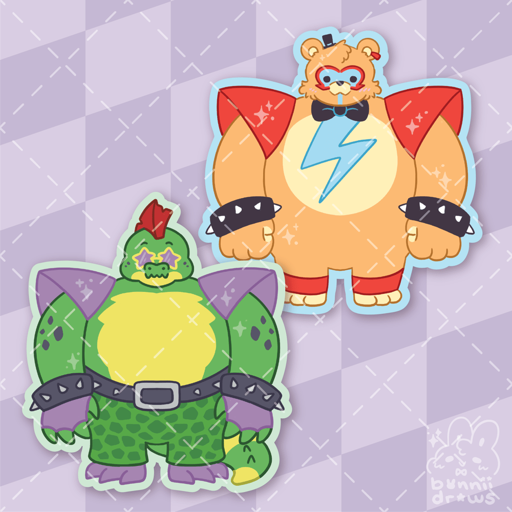 Thicc Glamrock FNAF Stickers | Bunnii Draws