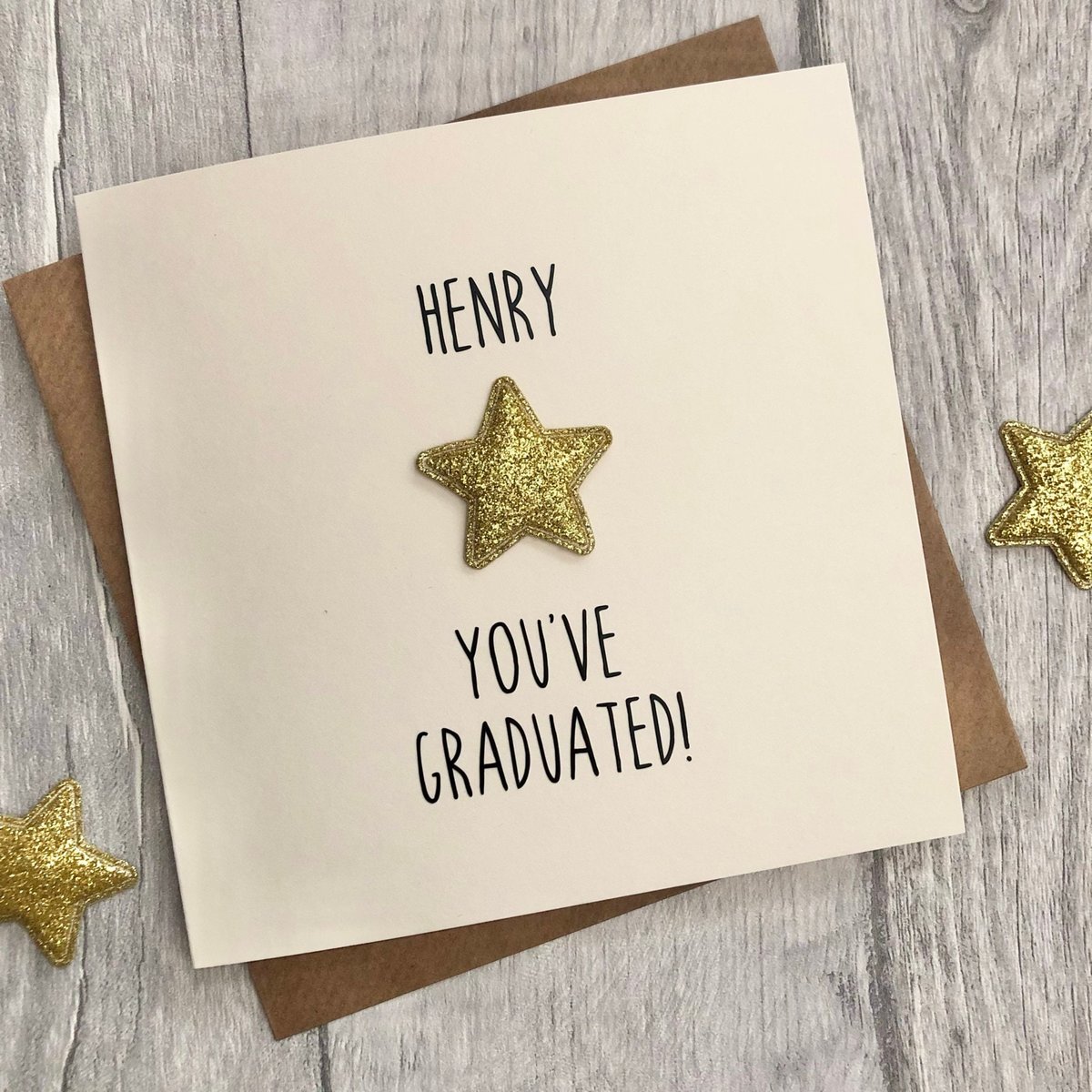 Graduation Congratulations Personalised Star Card | Alphabet Bespoke ...