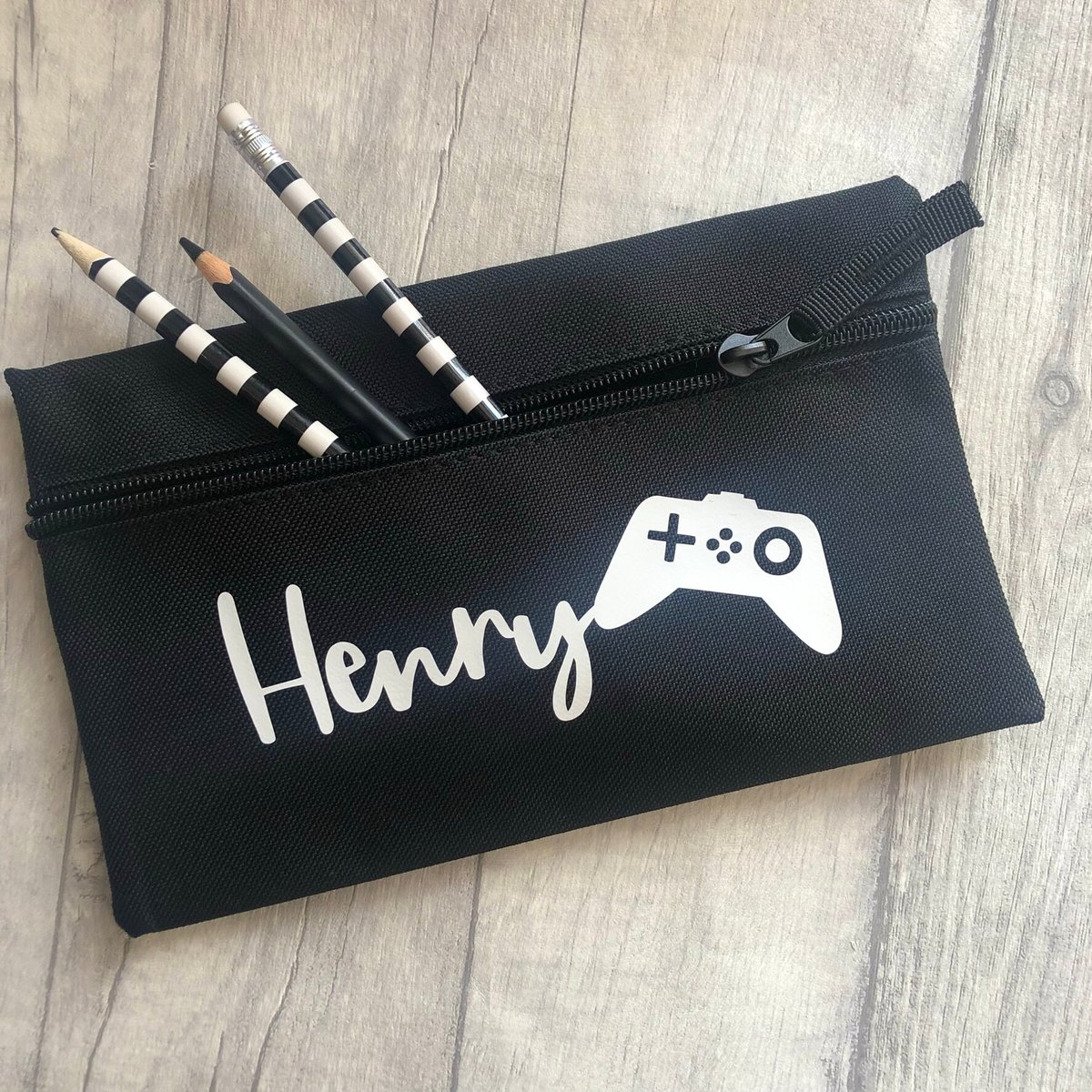 Personalised Gamer Controller School Pencil Case | Alphabet Bespoke ...