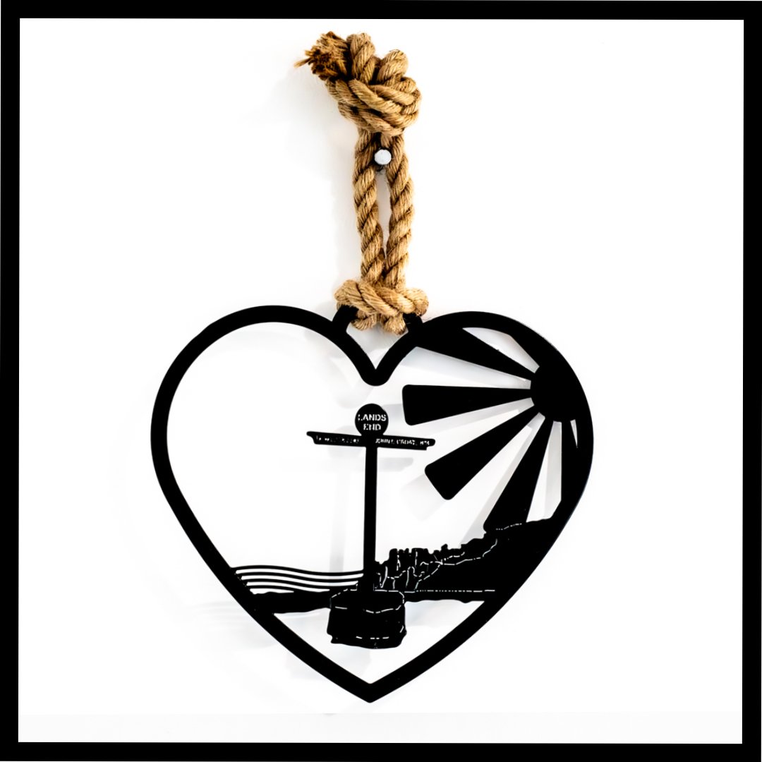 Lands End Heart | Polygon Bear Cornish Design