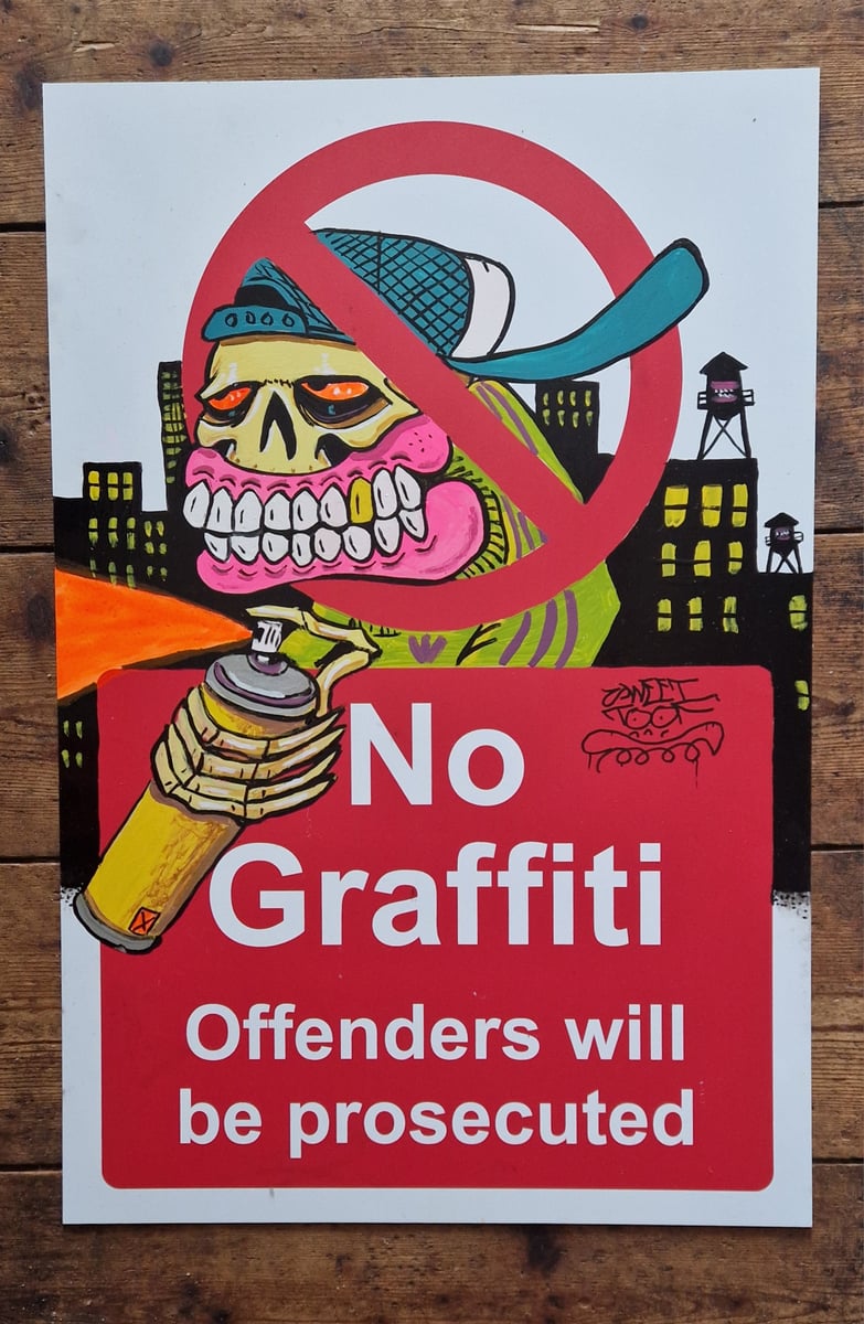No Graffiti Toof sign | sweet toof