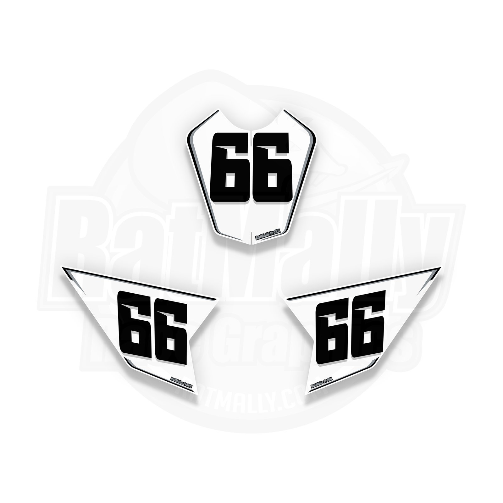 Race Number Boards to fit Aprilia RS660 / RatMally Graphics