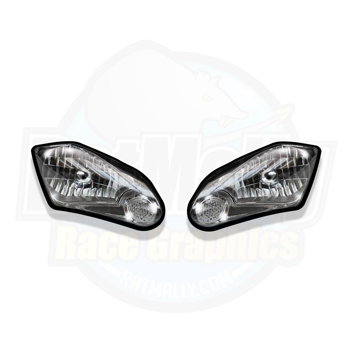 Race Headlight Stickers Kawasaki ZX10R 2004-05 / RatMally Graphics