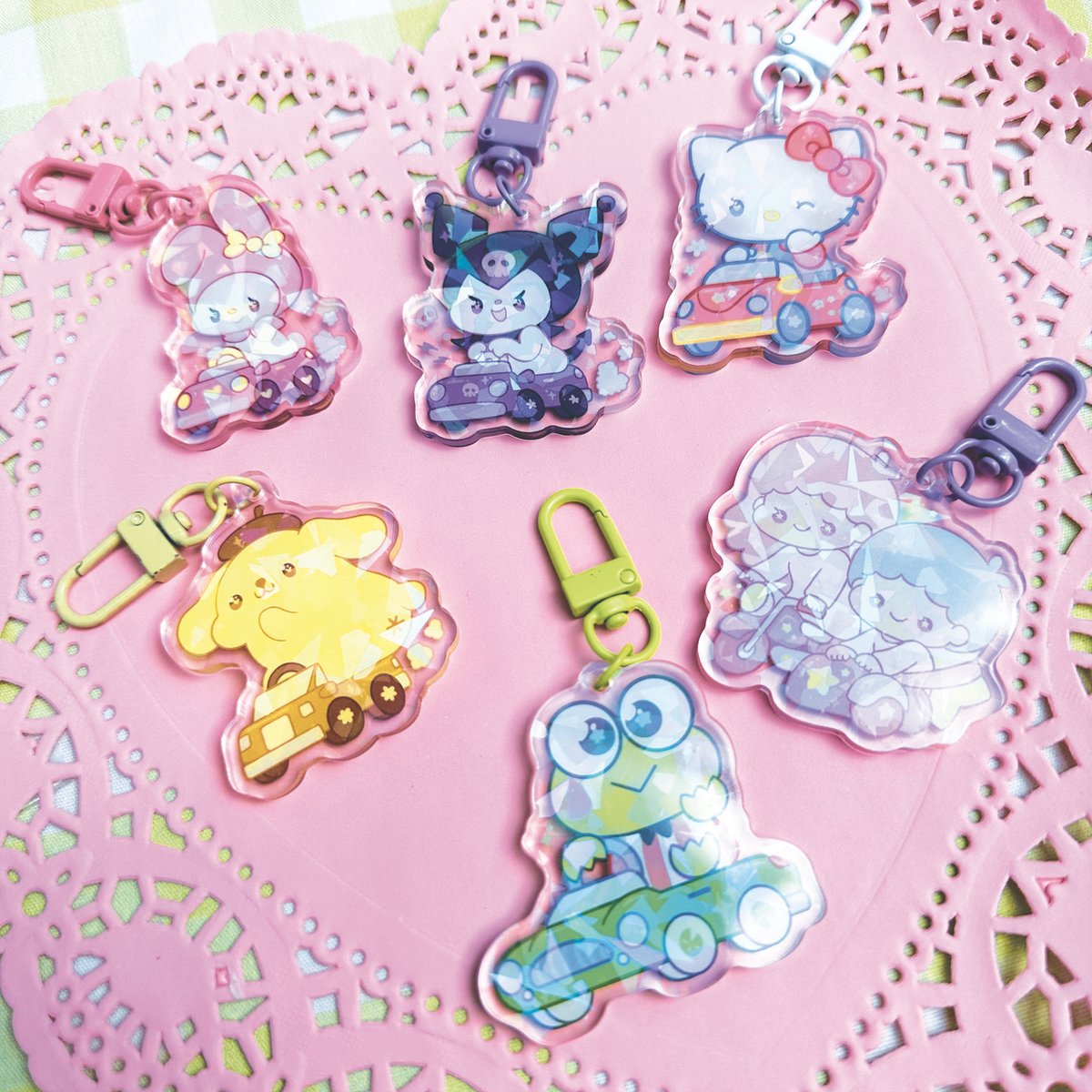 Kitty and Friends Keychains | Bunnii Draws