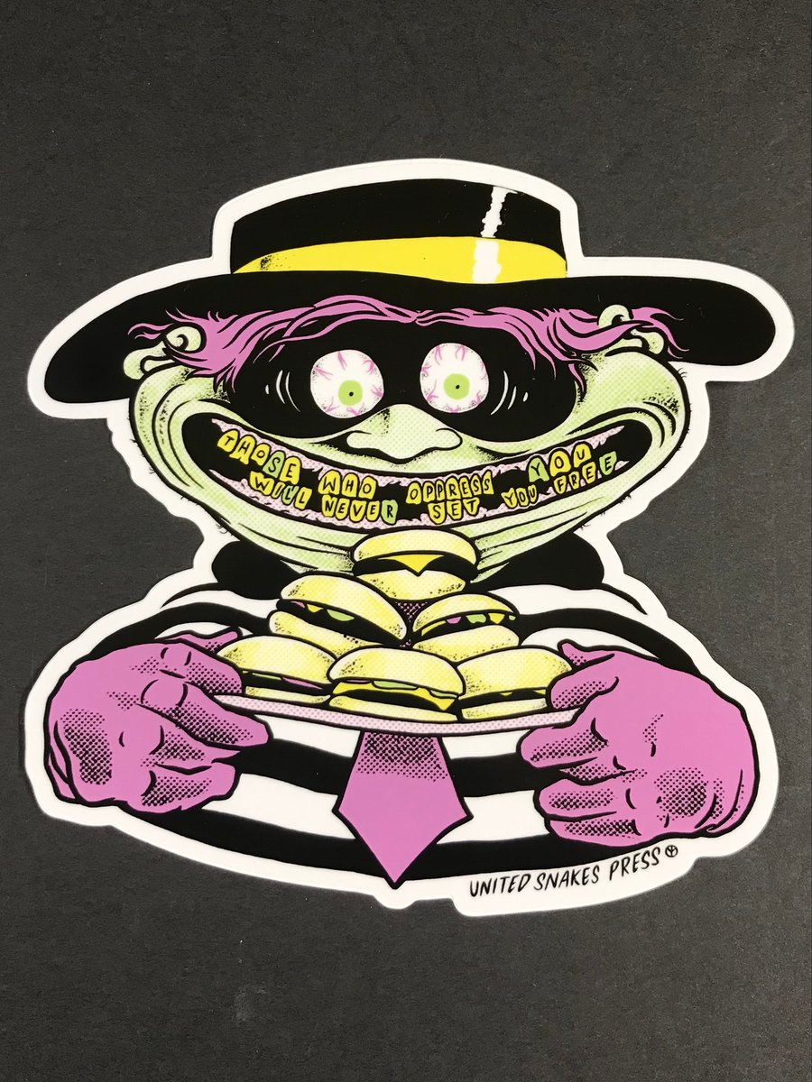 HAMBURGLAR GIANT STICKER | United Snakes Press