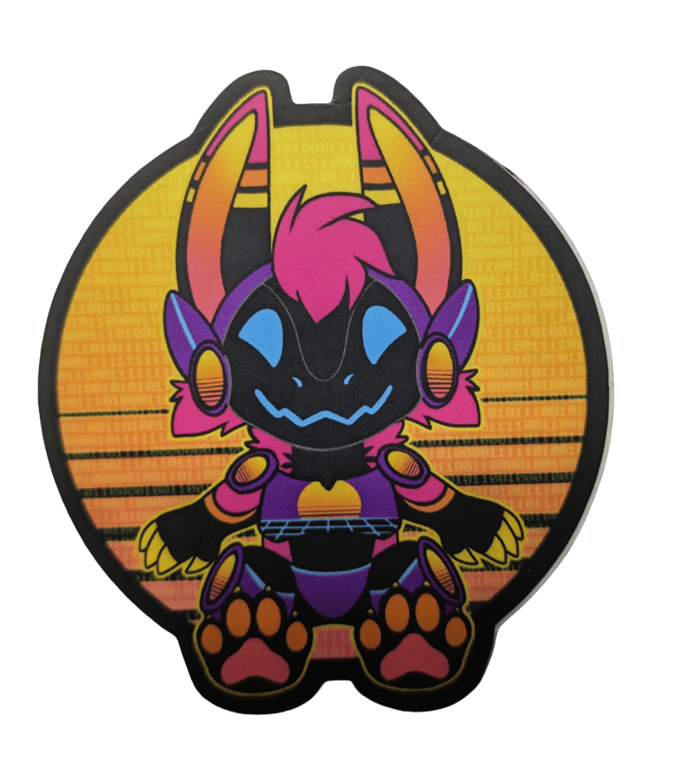 Synthwave Protogen Sticker | CorgiBeans